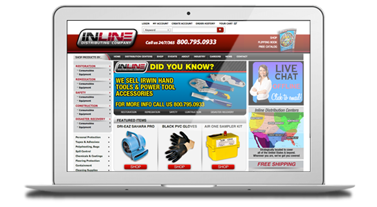 Inline Distributing Company Website – SeenDesigns
